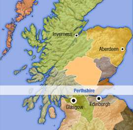 Perthshire England Map